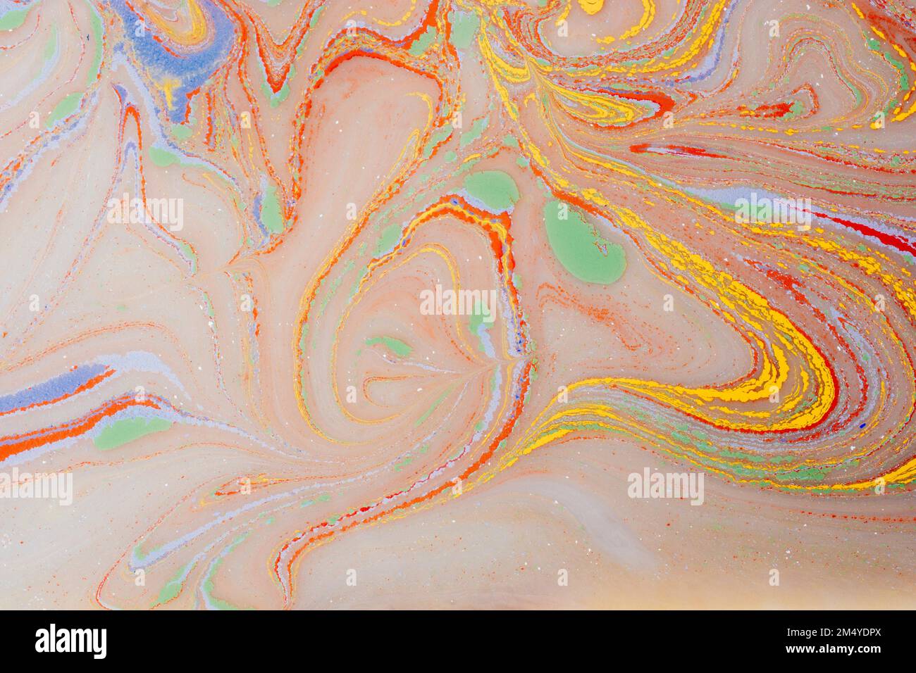 Creative ebru art background with abstract paint. Marbling texture ...