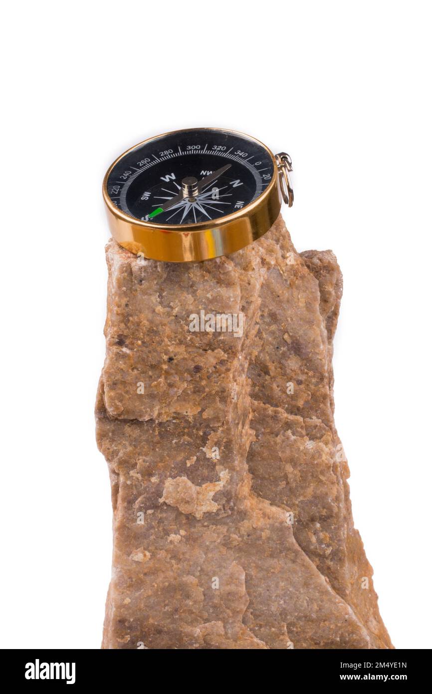 Compass on rock hi-res stock photography and images - Alamy