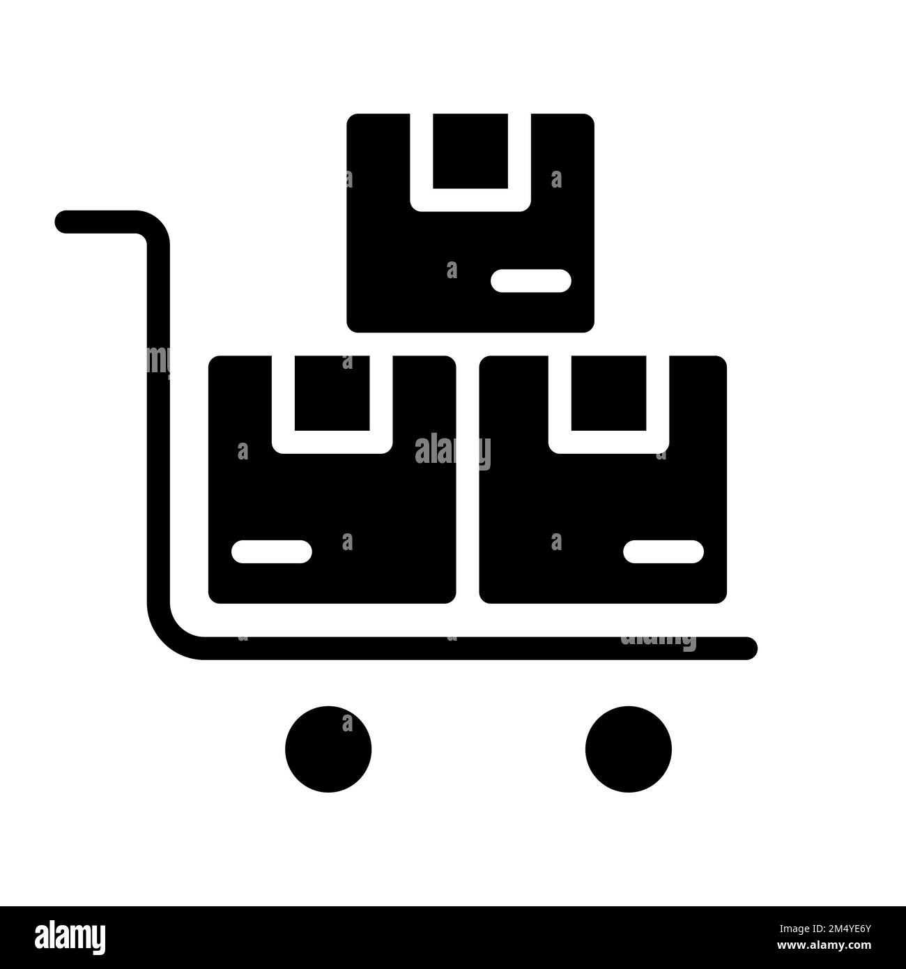 Delivery cart black glyph icon Stock Vector Image & Art - Alamy