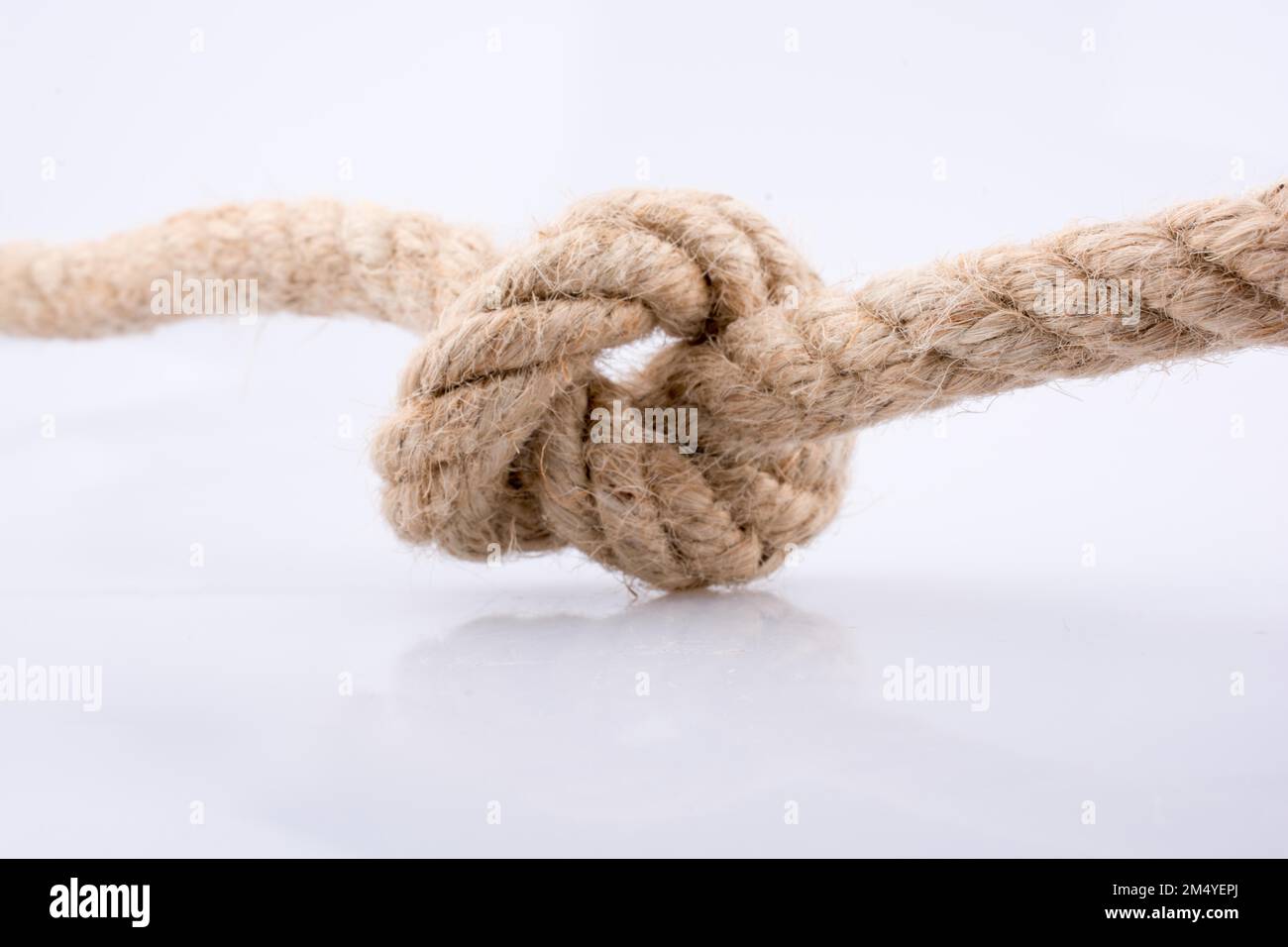 Rope knot on a white background Stock Photo - Alamy