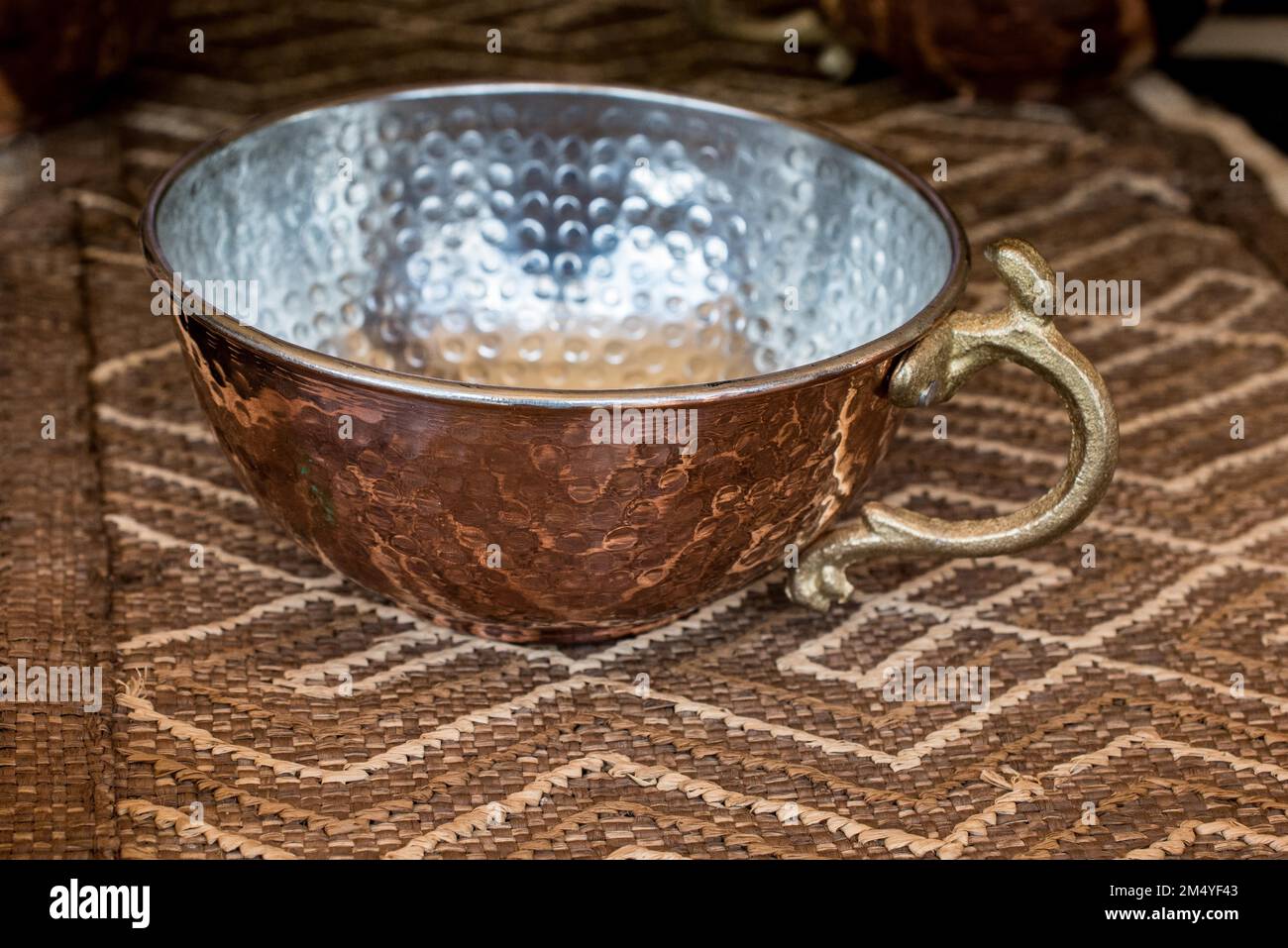 Taditional Ottoman Turkish style metal bowl in view Stock Photo - Alamy
