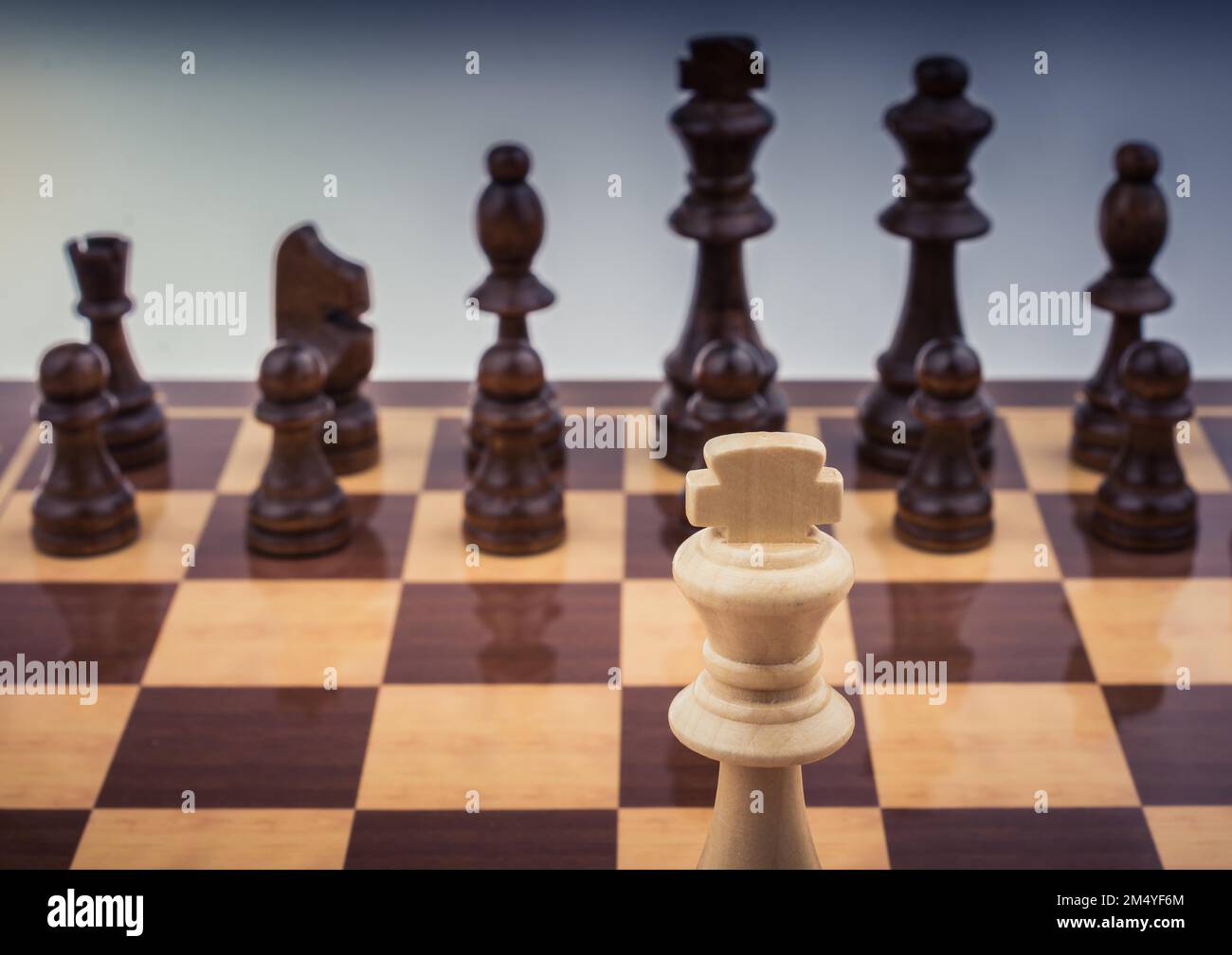 Chess board with chess pieces on it Stock Photo - Alamy