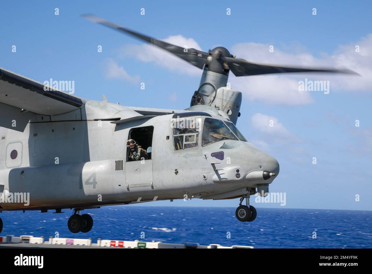 PACIFIC OCEAN (Dec. 3, 2022) - U.S. Marine MV-22B Osprey pilots with ...