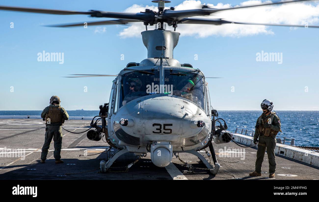 PACIFIC OCEAN (Nov. 9, 2022) - U.S. Marines with Marine Medium Tiltrotor Squadron (VMM) 362 ...