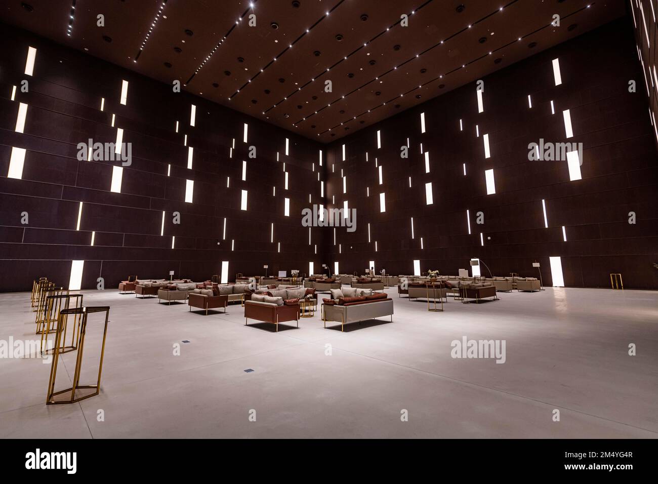 Interior of the Maraya Concert Hall, Al Ula, Kingdom of Saudi Arabia ...