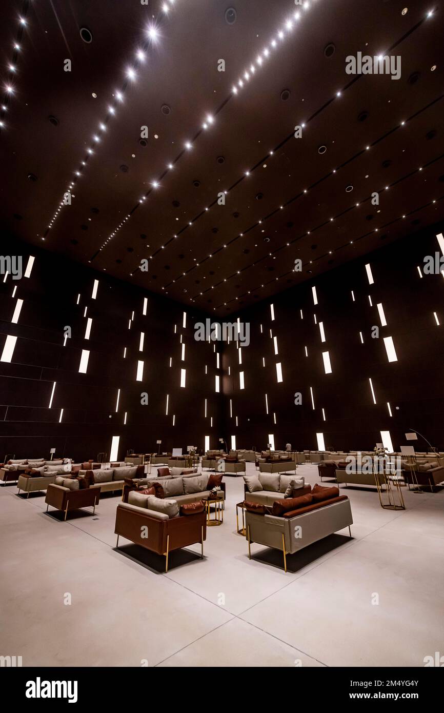 Interior of the Maraya Concert Hall, Al Ula, Kingdom of Saudi Arabia ...