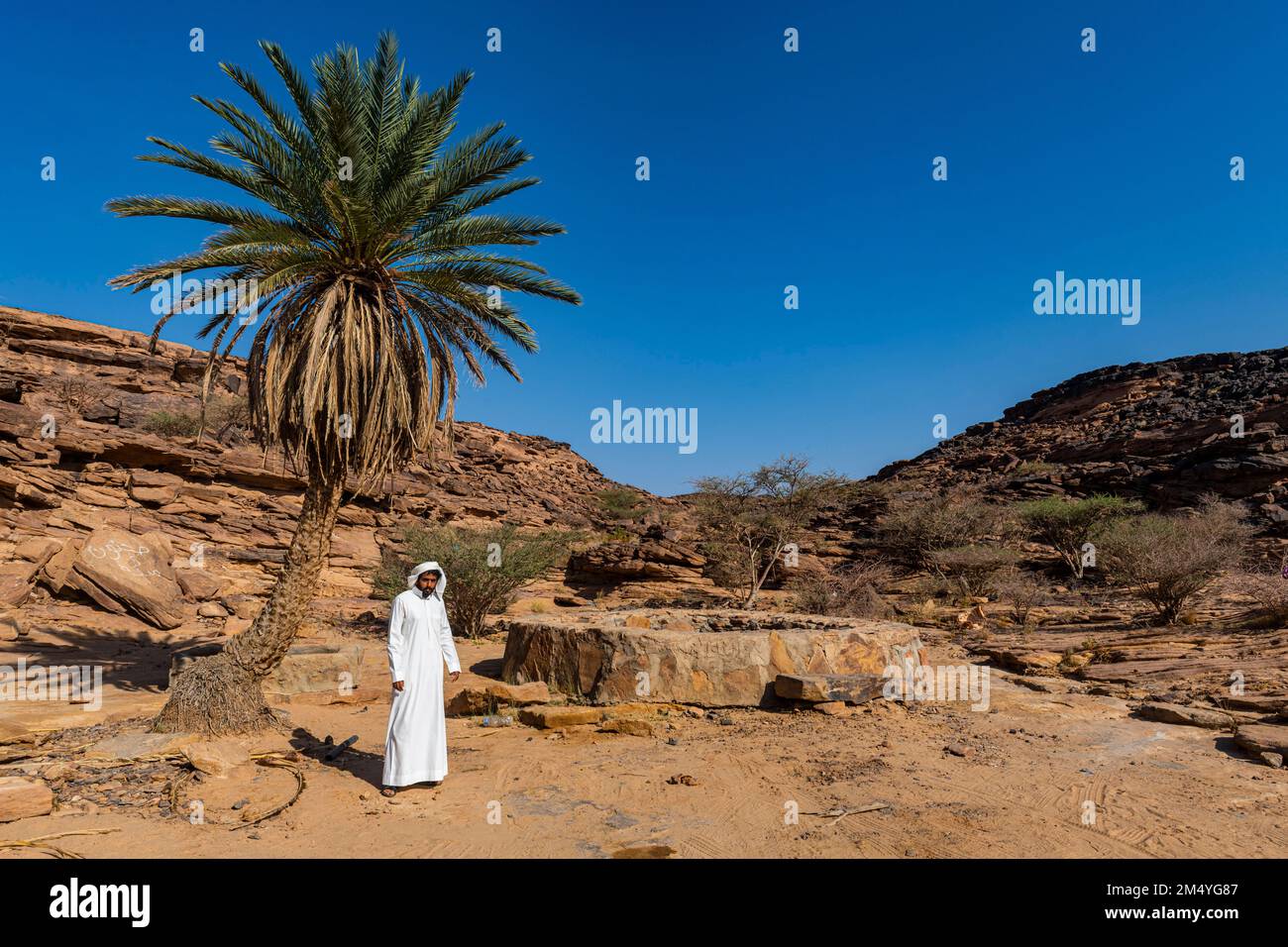 Old wells, Unesco site Bir Hima Rock Petroglyphs and Inscriptions ...