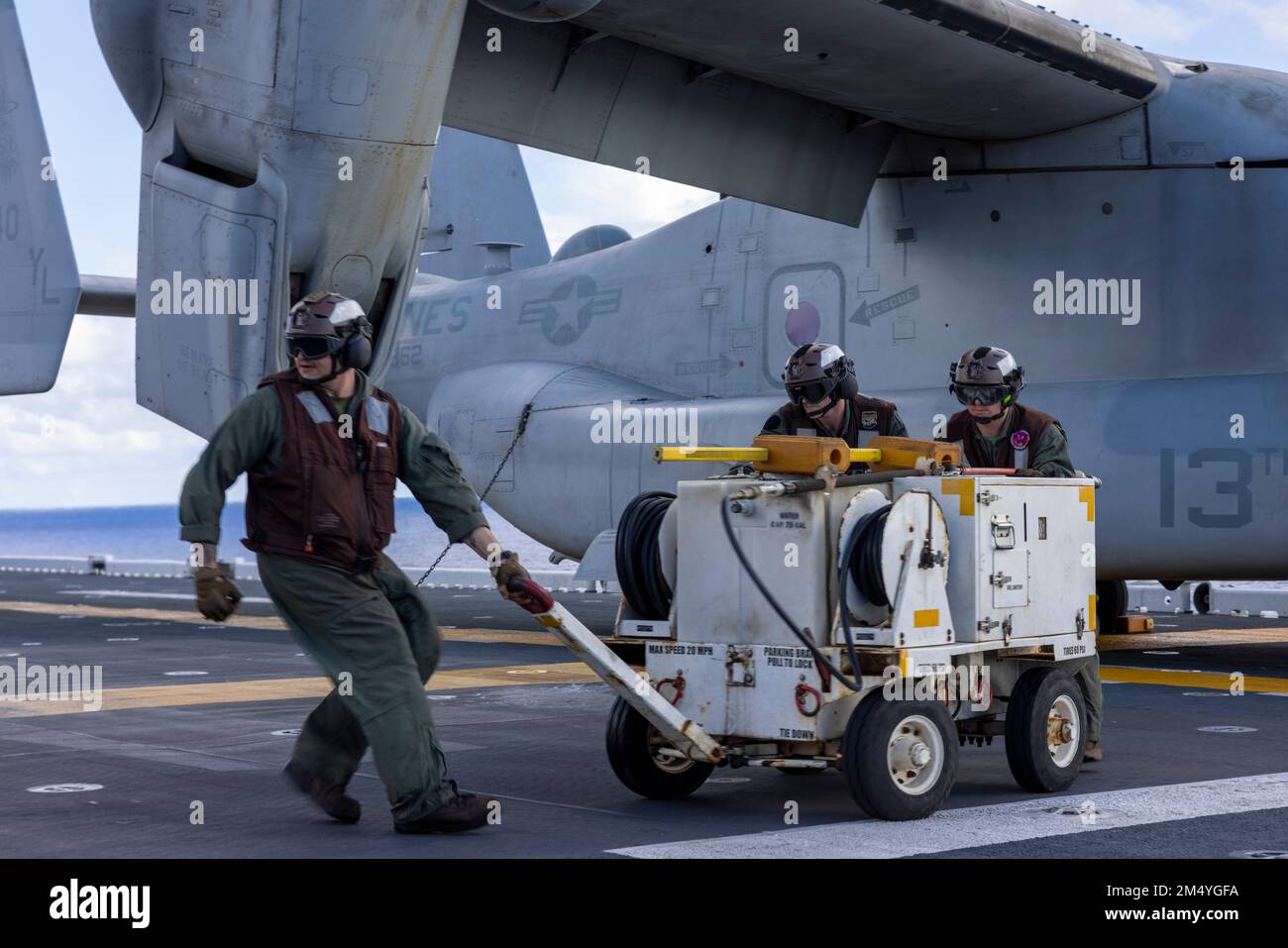 PACIFIC OCEAN (Nov. 30, 2022) -U.S. Marines assigned to Marine Medium Tiltrotor Squadron (VMM ...