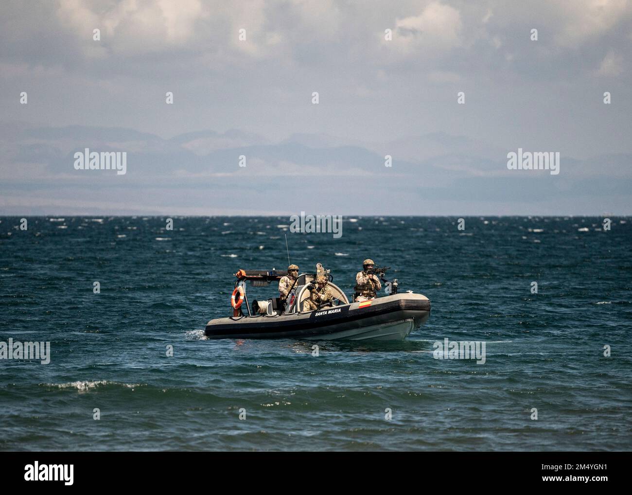 Spanish Special Operations Maritime Task Unit sailors and Senior Airman ...