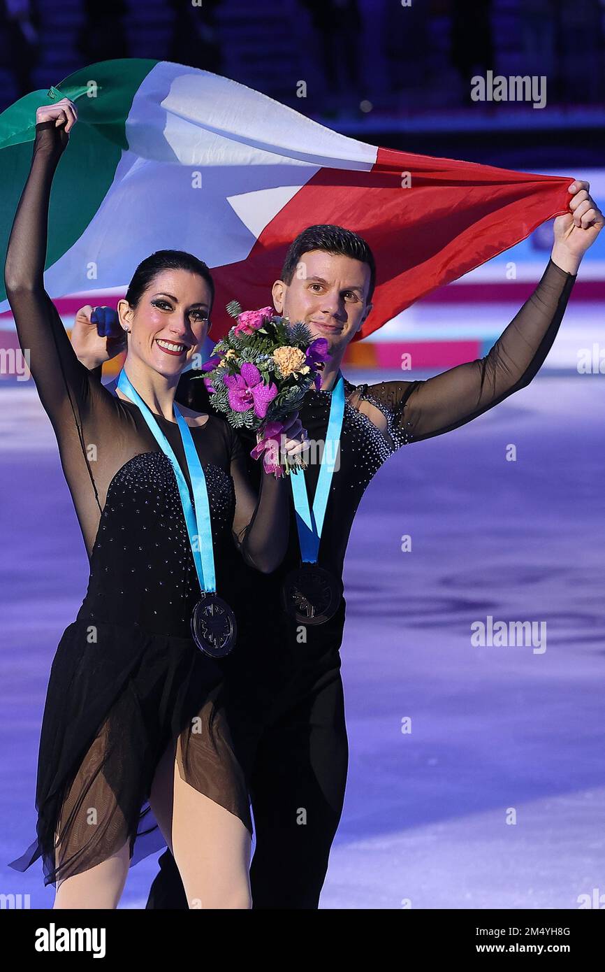 Bronze Medal Charlene Guignard / Marco Fabbri (Ita) of Ice Dance at ...