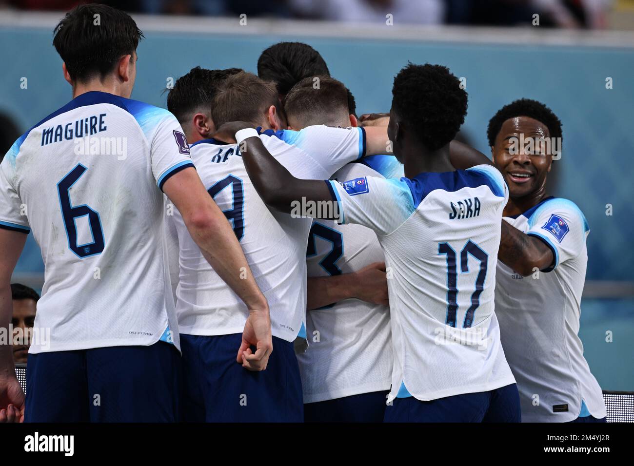 England celebrate during the FIFA 2022 World Cup group match between ...