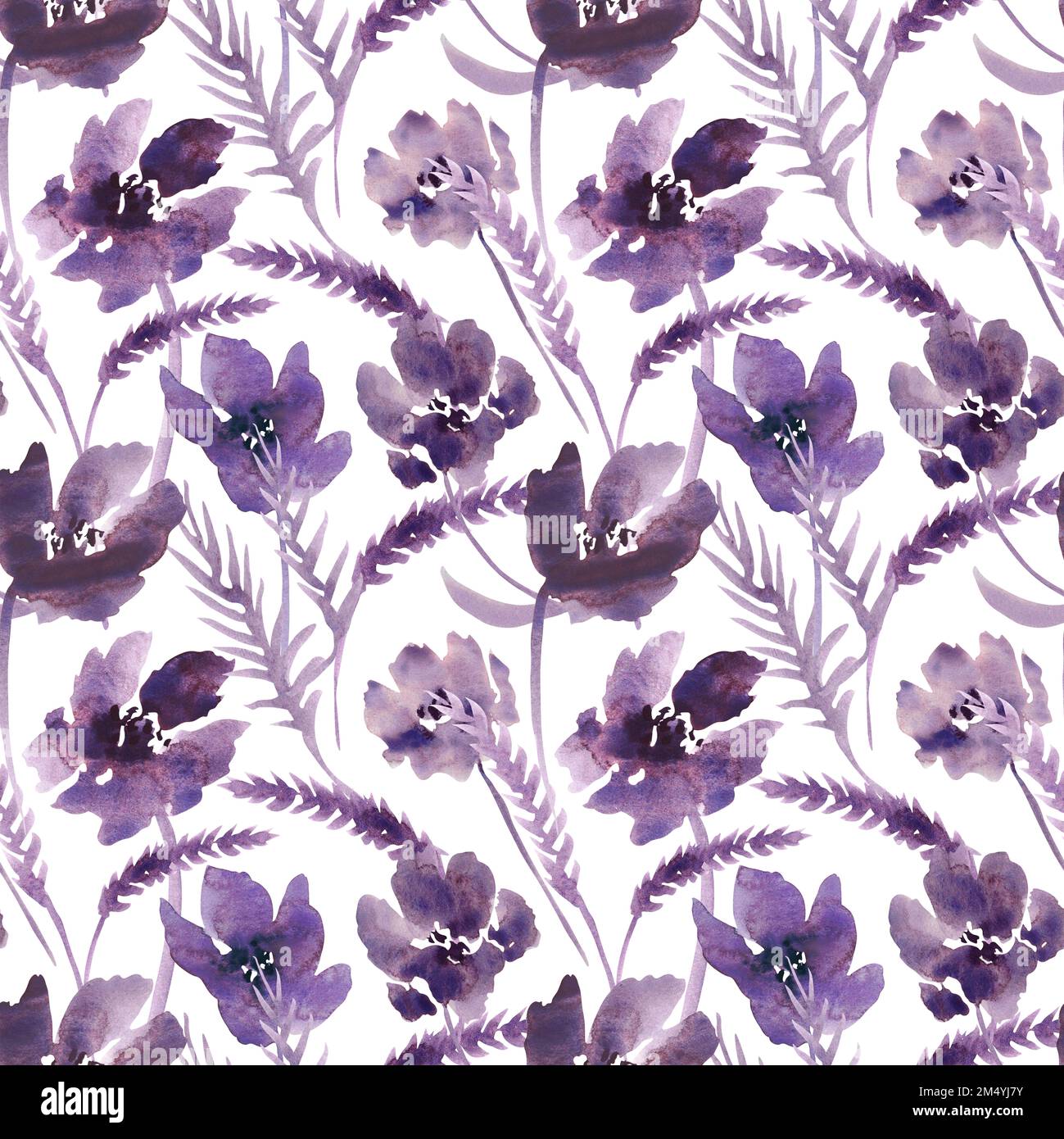 Bouquet. Watercolor wildflowerst. Purple flowers clipart. Floral clip ...