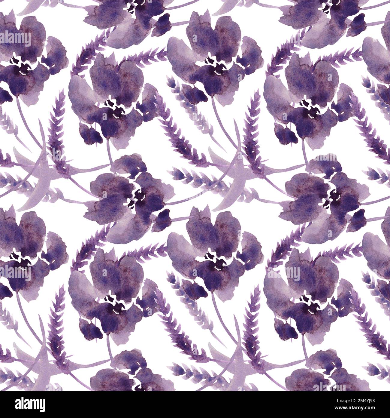 Bouquet. Watercolor wildflowerst. Purple flowers clipart. Floral clip ...