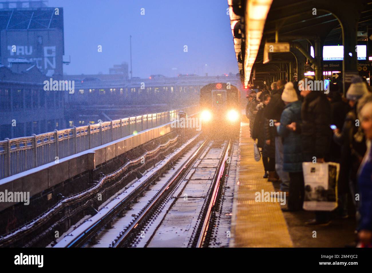 Subway NYC platform transit public transport copy space graphic ...