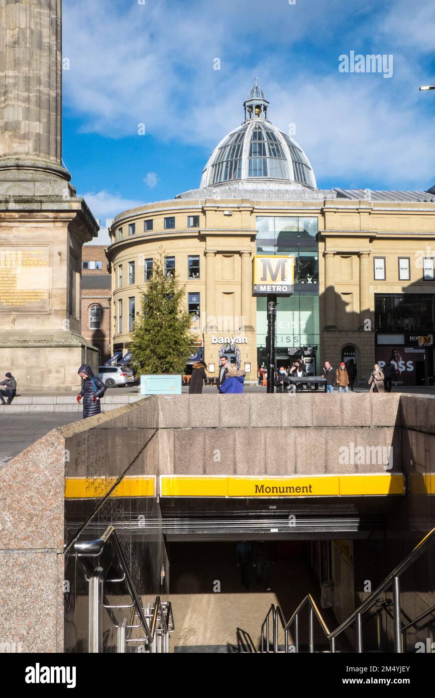 The Monument,Monument,Metro, Metro Station,from,Grey Street,Newcastle ...