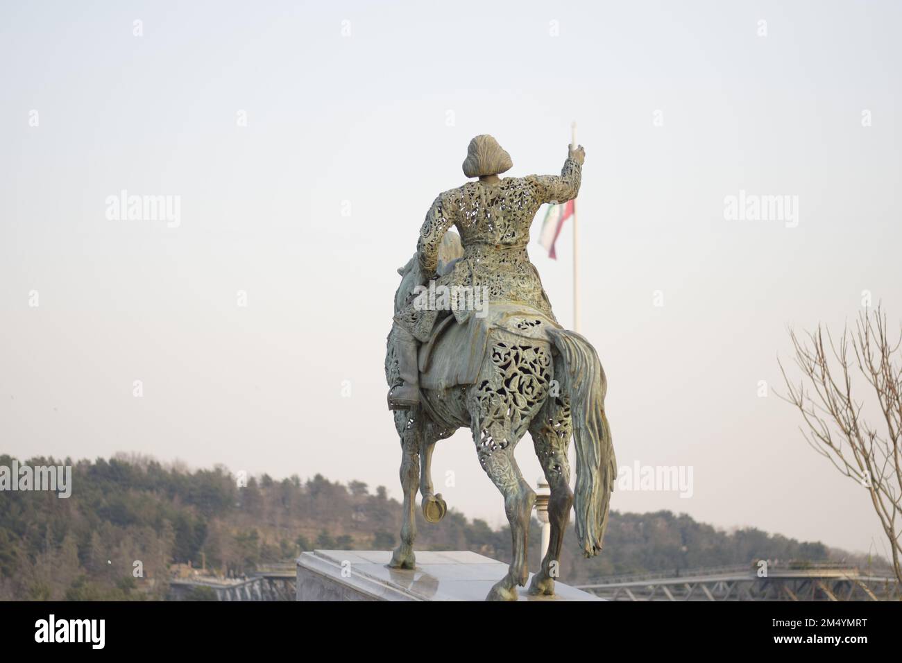 Siavash statue in Water and Fire Park, Tehran Stock Photo - Alamy