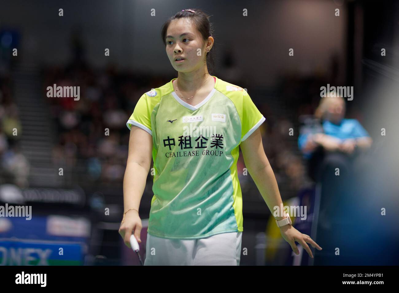 LEE Chia Hsin of Chinese Taipei in action during the womens semi finals doubles match between ...