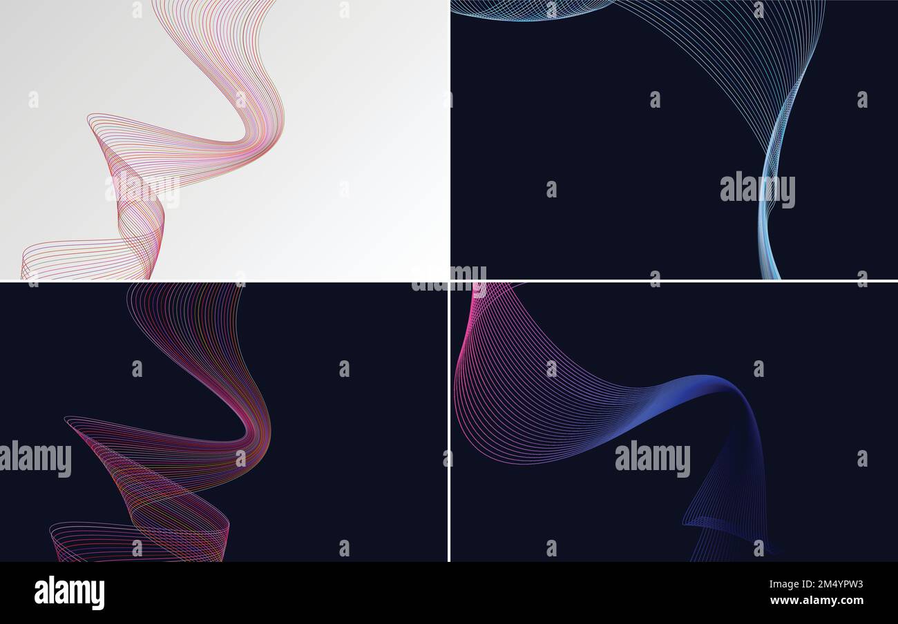 Use these vector line backgrounds to make your design stand out Stock ...