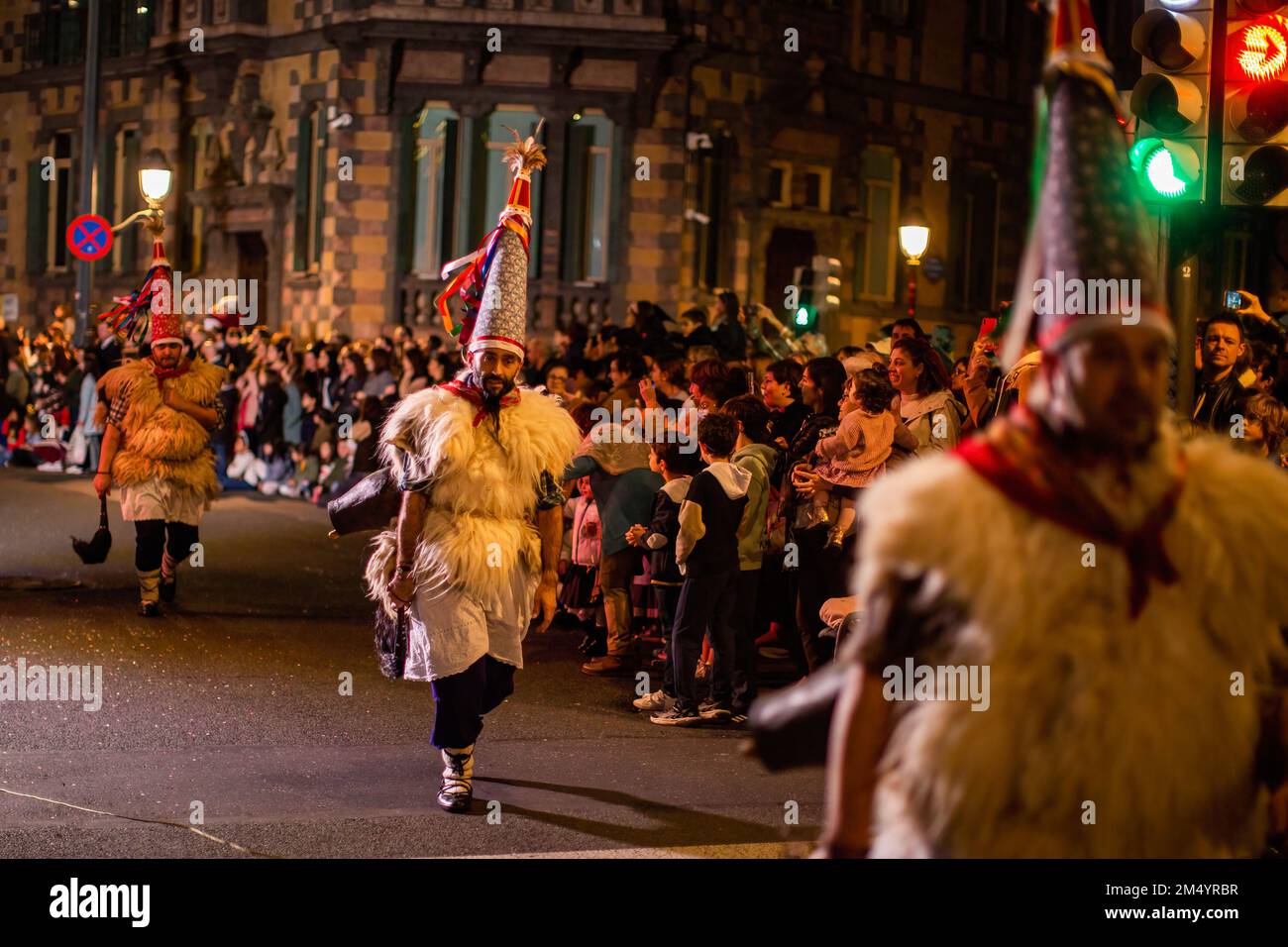 Bilbao, Spain. 23rd Dec, 2022. Zanpantzar characters from Basque ...
