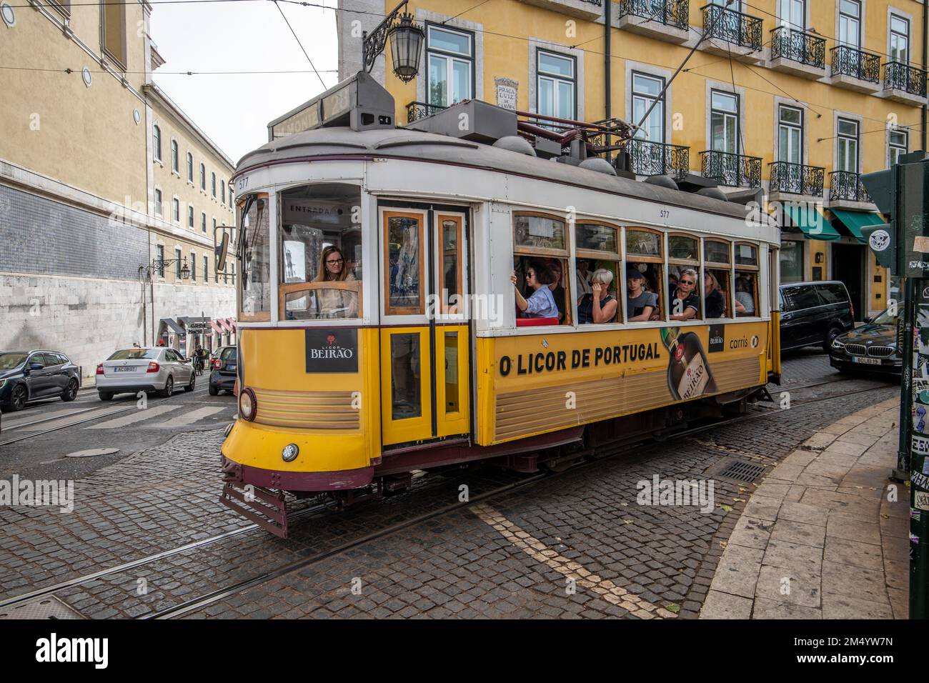 Trolley in Lisbon Portugal Stock Photo - Alamy