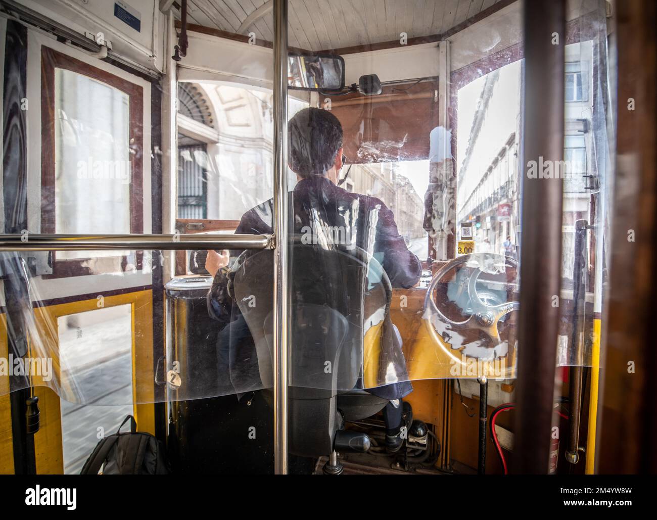Trolley in Lisbon Portugal Stock Photo - Alamy