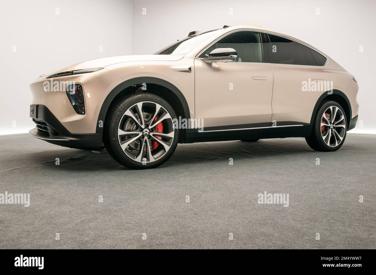 Shanghai, China – 12192022: Preview of the new Nio EC7 coupe SUV in Shanghai before its unveil ...