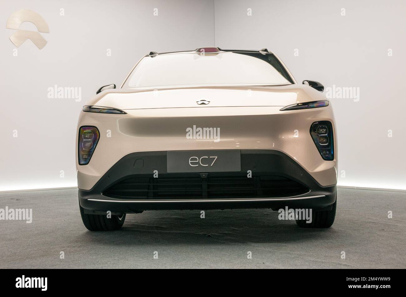 Shanghai, China – 12192022: Preview of the new Nio EC7 coupe SUV in Shanghai before its unveil ...