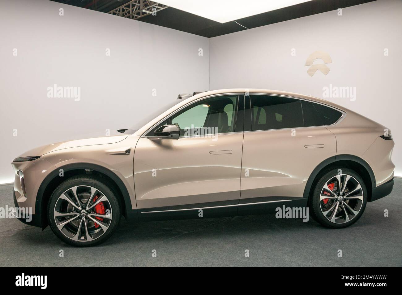 Shanghai, China – 12192022: Preview of the new Nio EC7 coupe SUV in Shanghai before its unveil ...