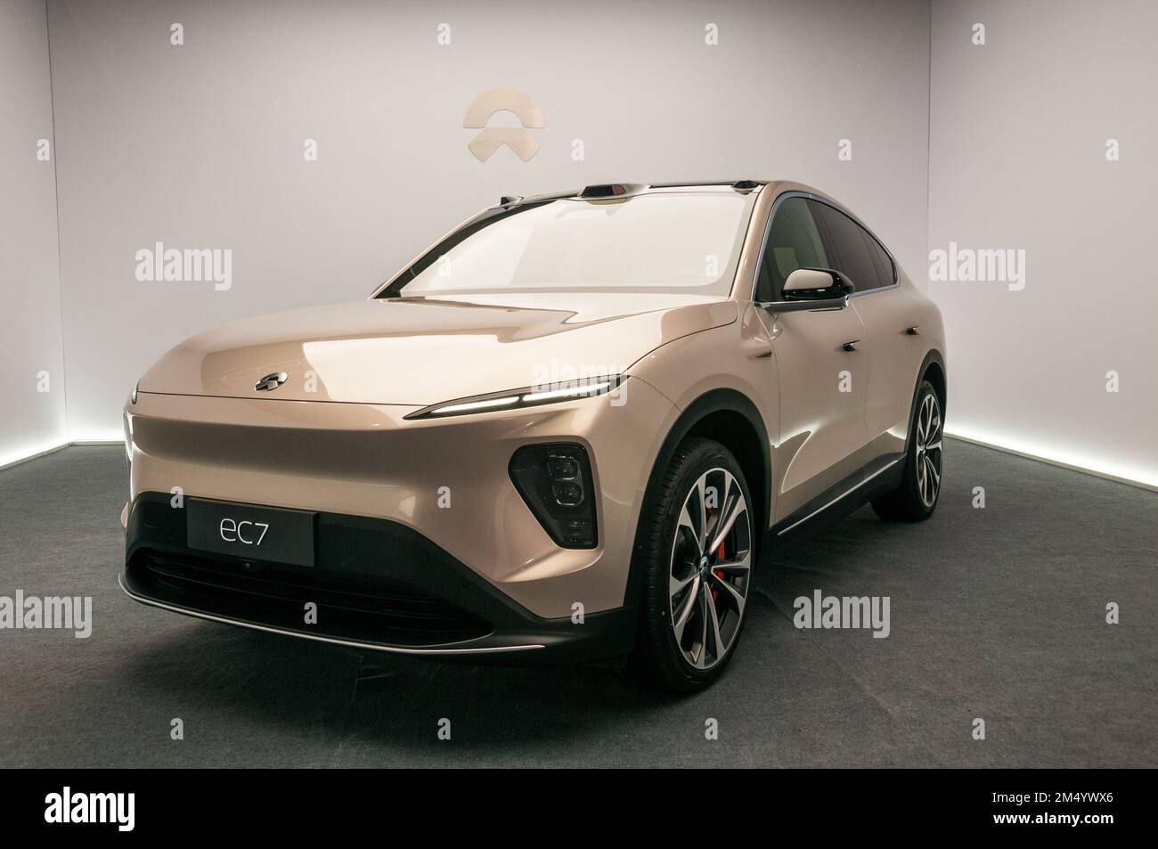 Shanghai, China – 12192022: Preview of the new Nio EC7 coupe SUV in Shanghai before its unveil ...