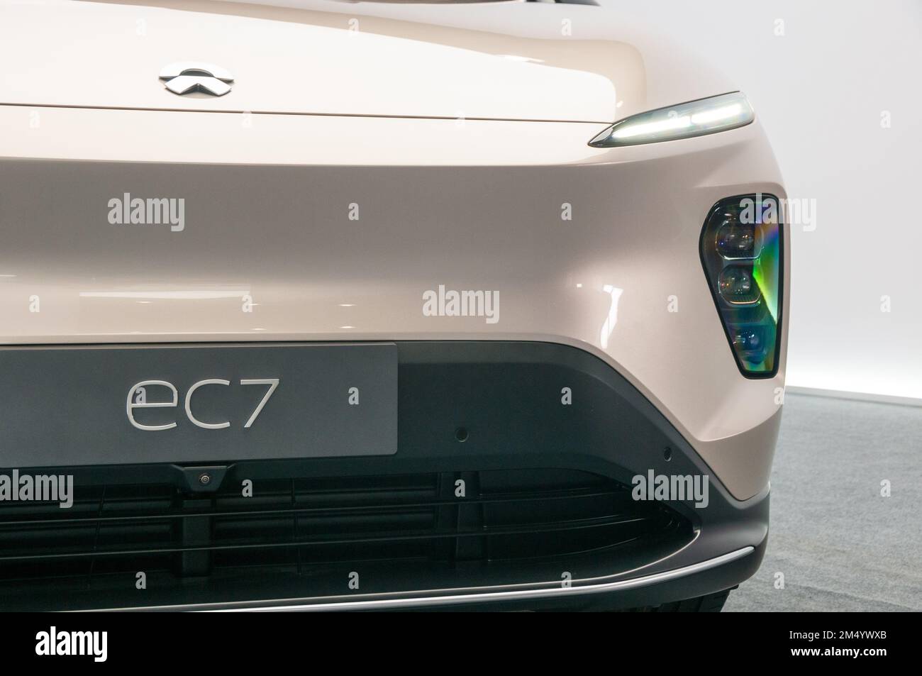 Shanghai, China – 12192022: Front light cluster of the new Nio EC7 ...