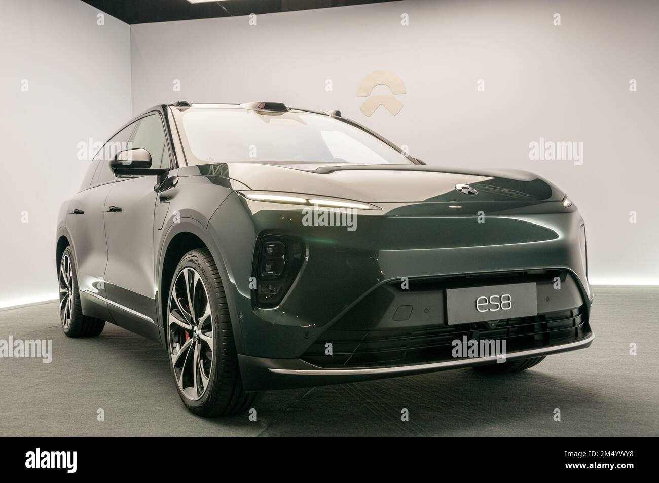 Shanghai, China – 12192022: Preview of the new electric Nio ES8 SUV in Shanghai before its ...