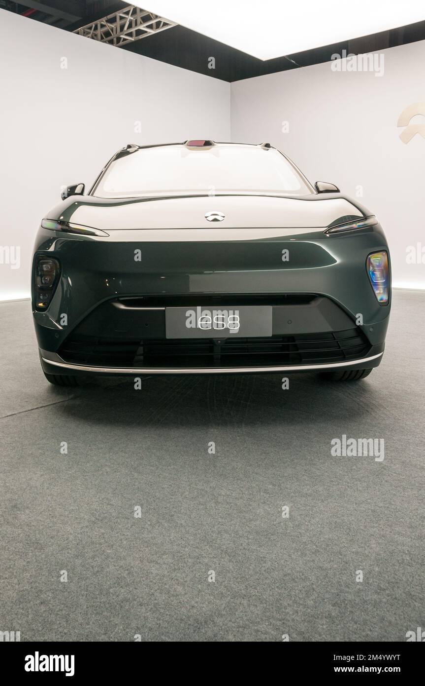 Shanghai, China – 12192022: Preview of the new electric Nio ES8 SUV in ...