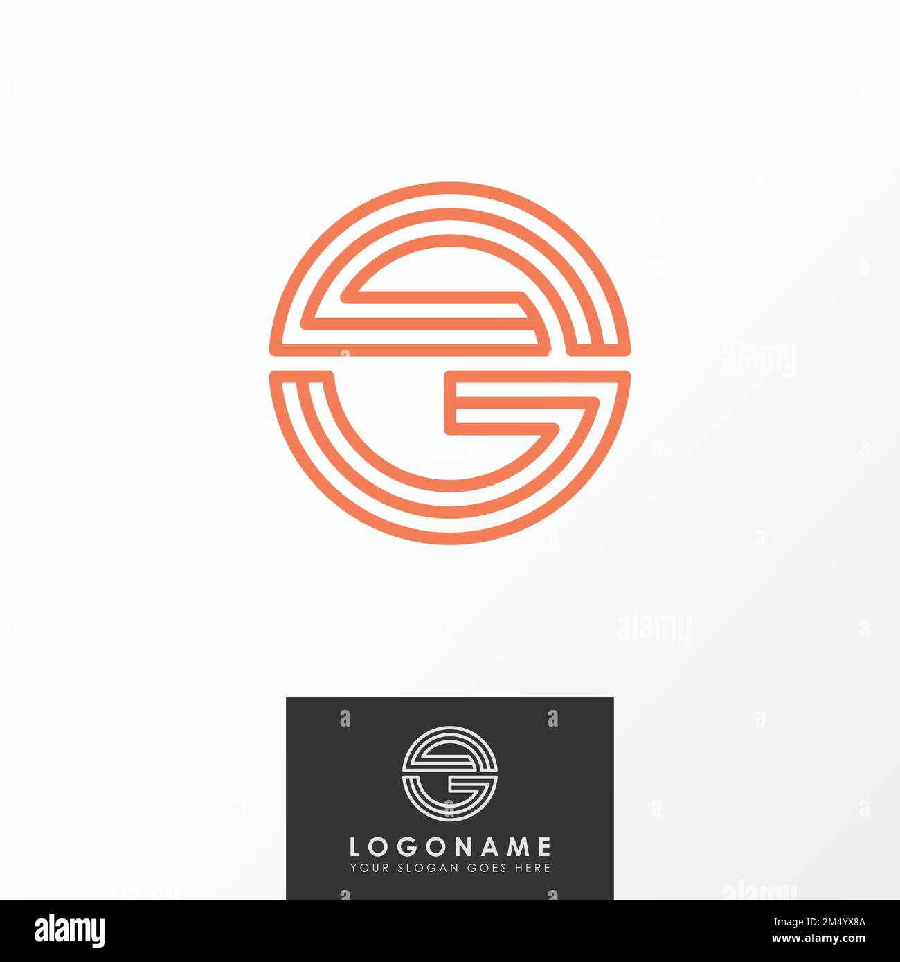 letter or word SG font in 3 circle lines image graphic icon logo design abstract concept vector ...