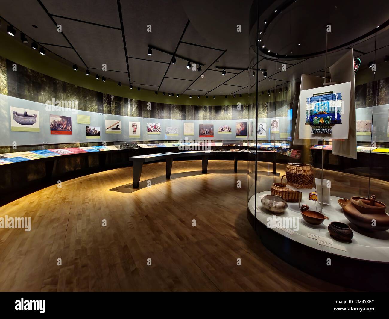 Tribal Nation's Gallery with educational displays in distance and ...
