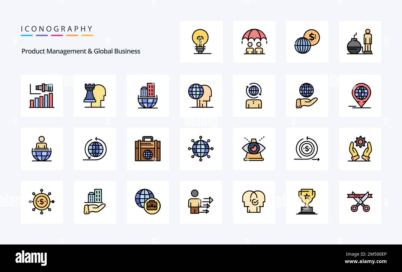 25 Product Managment And Global Business Line Filled Style icon pack ... 25 Product Managment And Global Business Line Filled Style icon pack ...