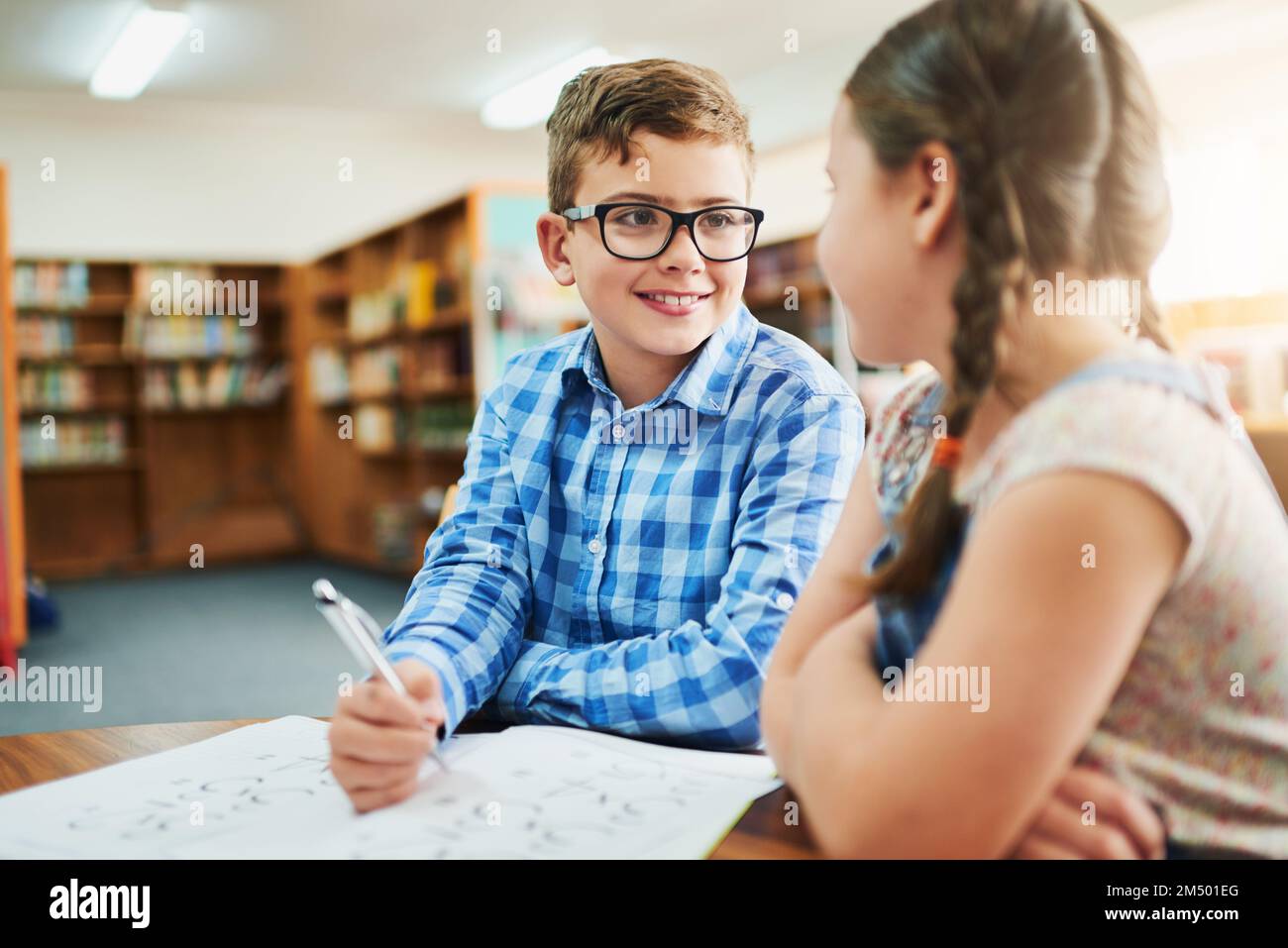 Two Kids Working Together