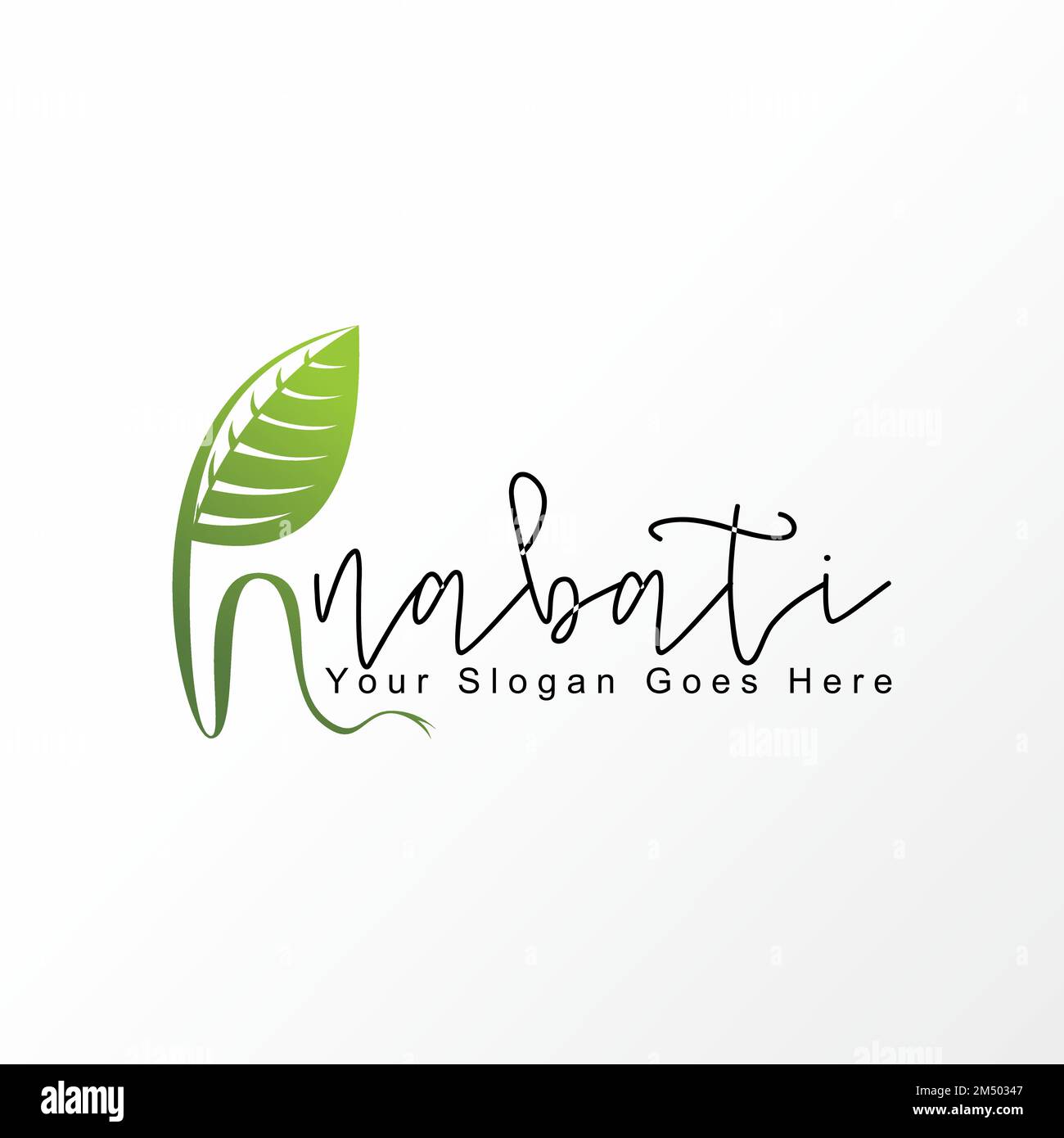 Unique And Attractive Leaf And Stem Image Graphic Icon Logo Design