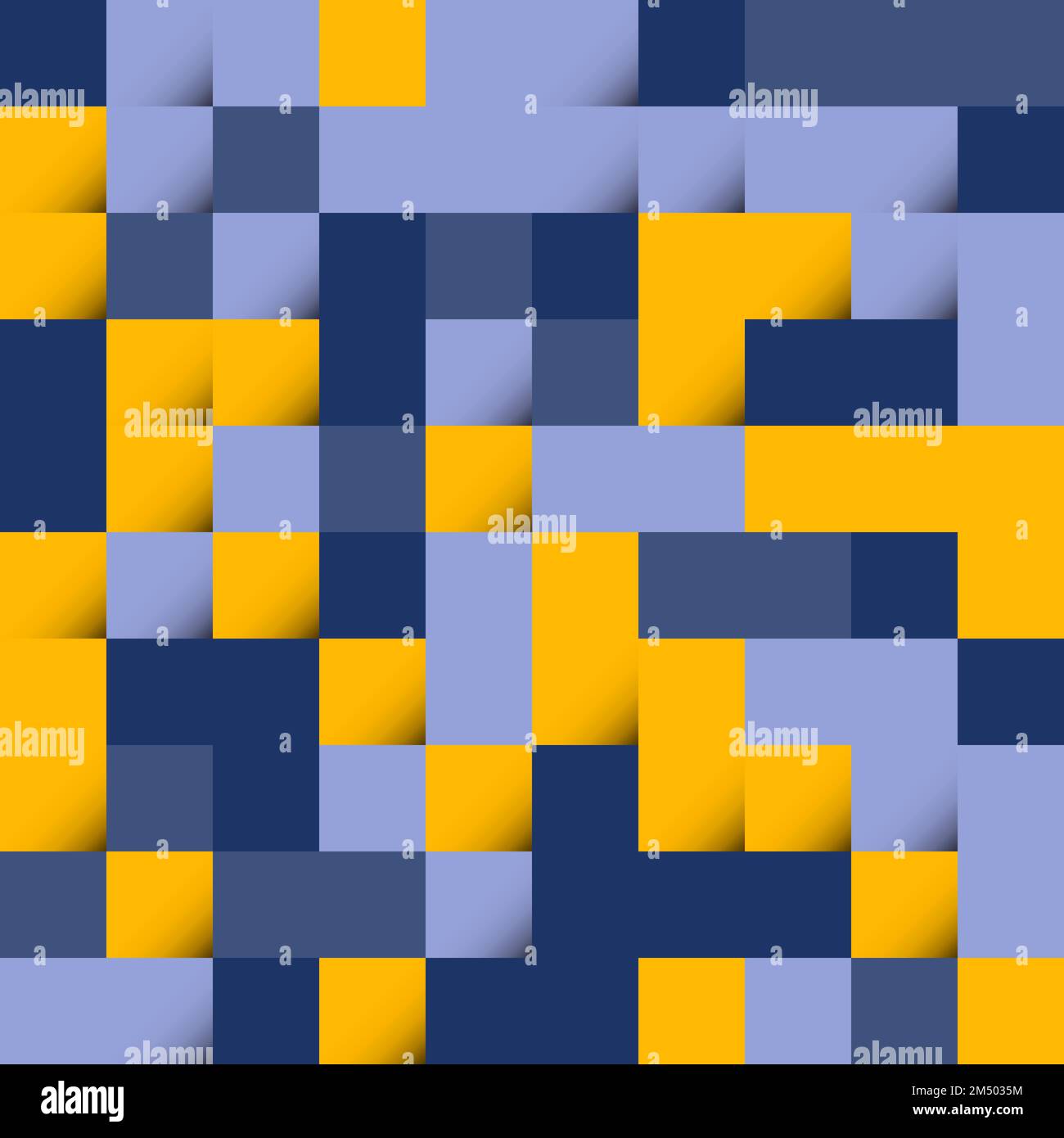 Dark Blue and Yellow abstract squares Background design for poster ...