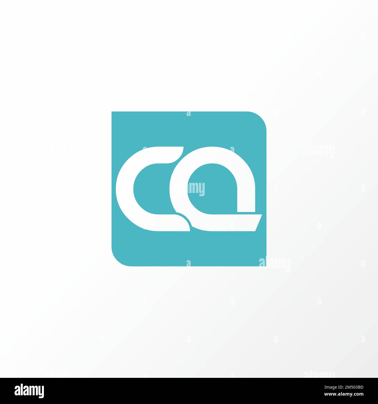 Simple letter CA or OA font in connected image graphic icon logo design ...