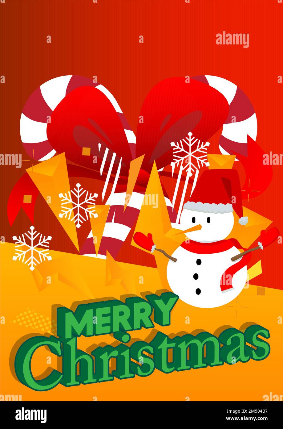 Christmas Background illustration. Cartoon holiday event poster Stock ...