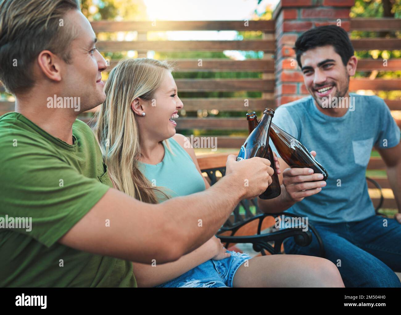 Good times bring people together. a group of friends hanging out ...