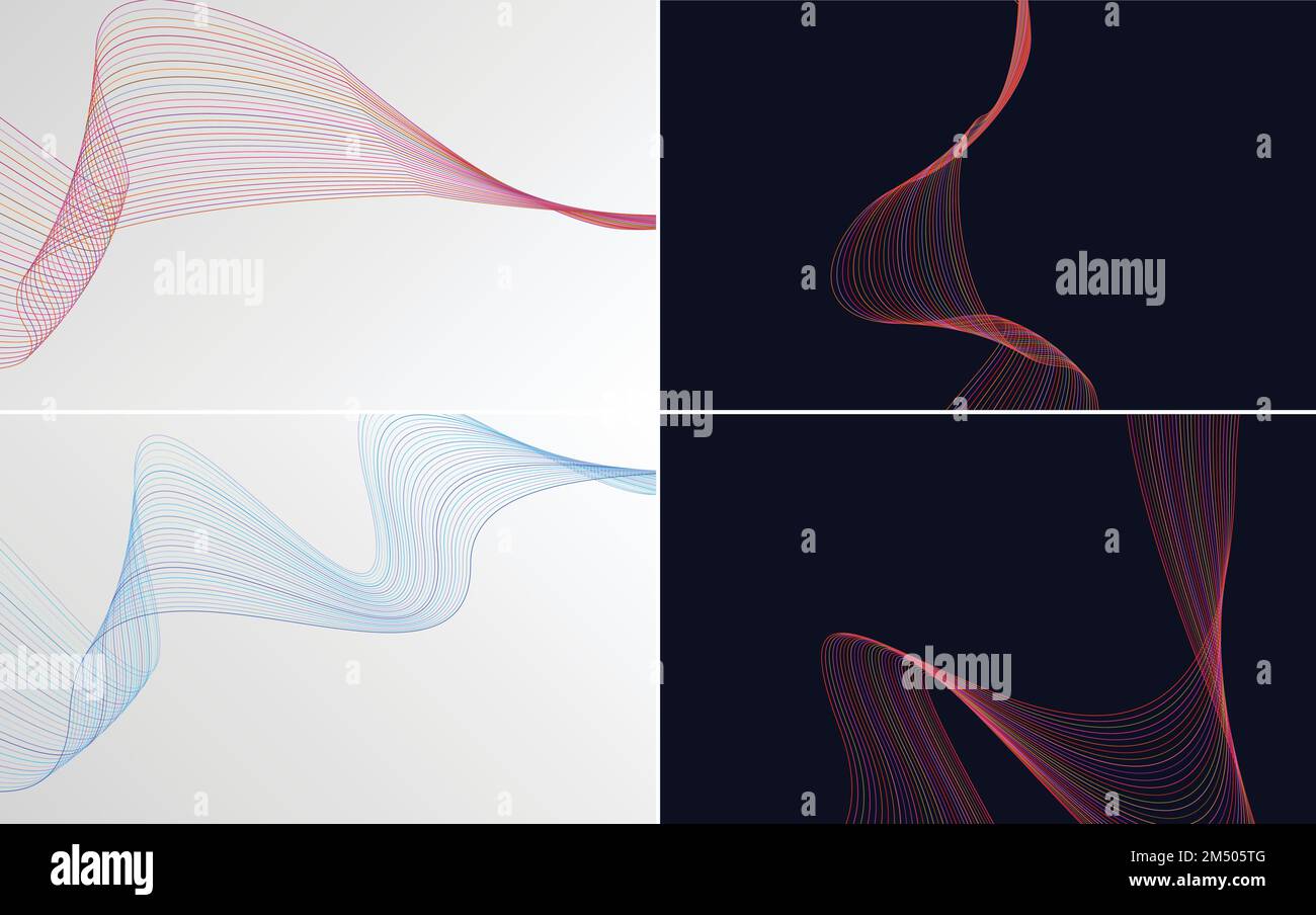 Add a modern touch to your presentation with this wave curve abstract ...