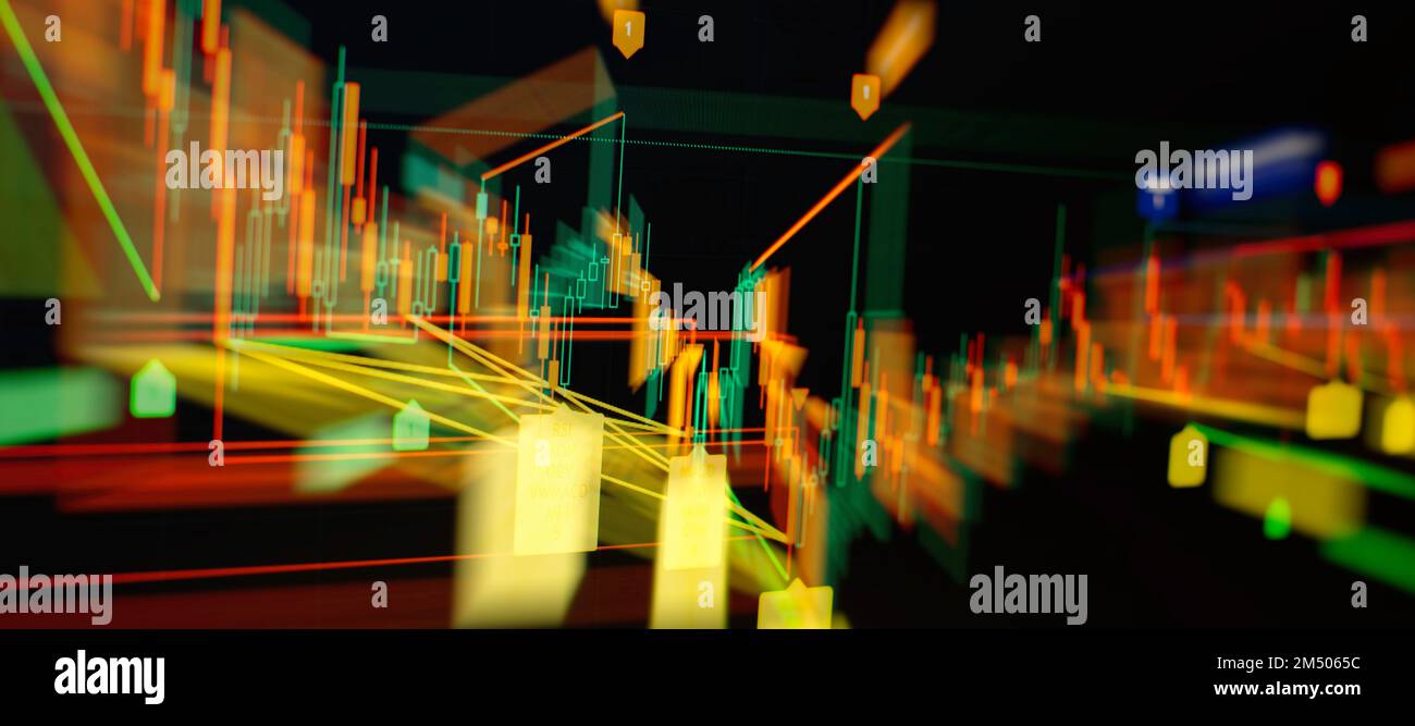 Analysis for professional technical analysis on the monitor of a ...
