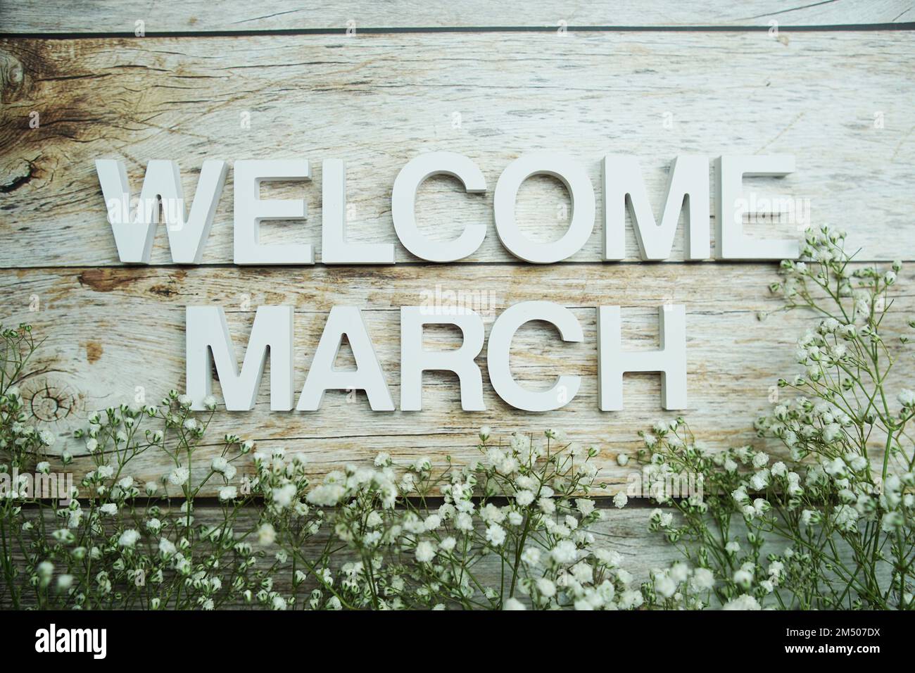 Happy march alphabet letters hi-res stock photography and images - Alamy