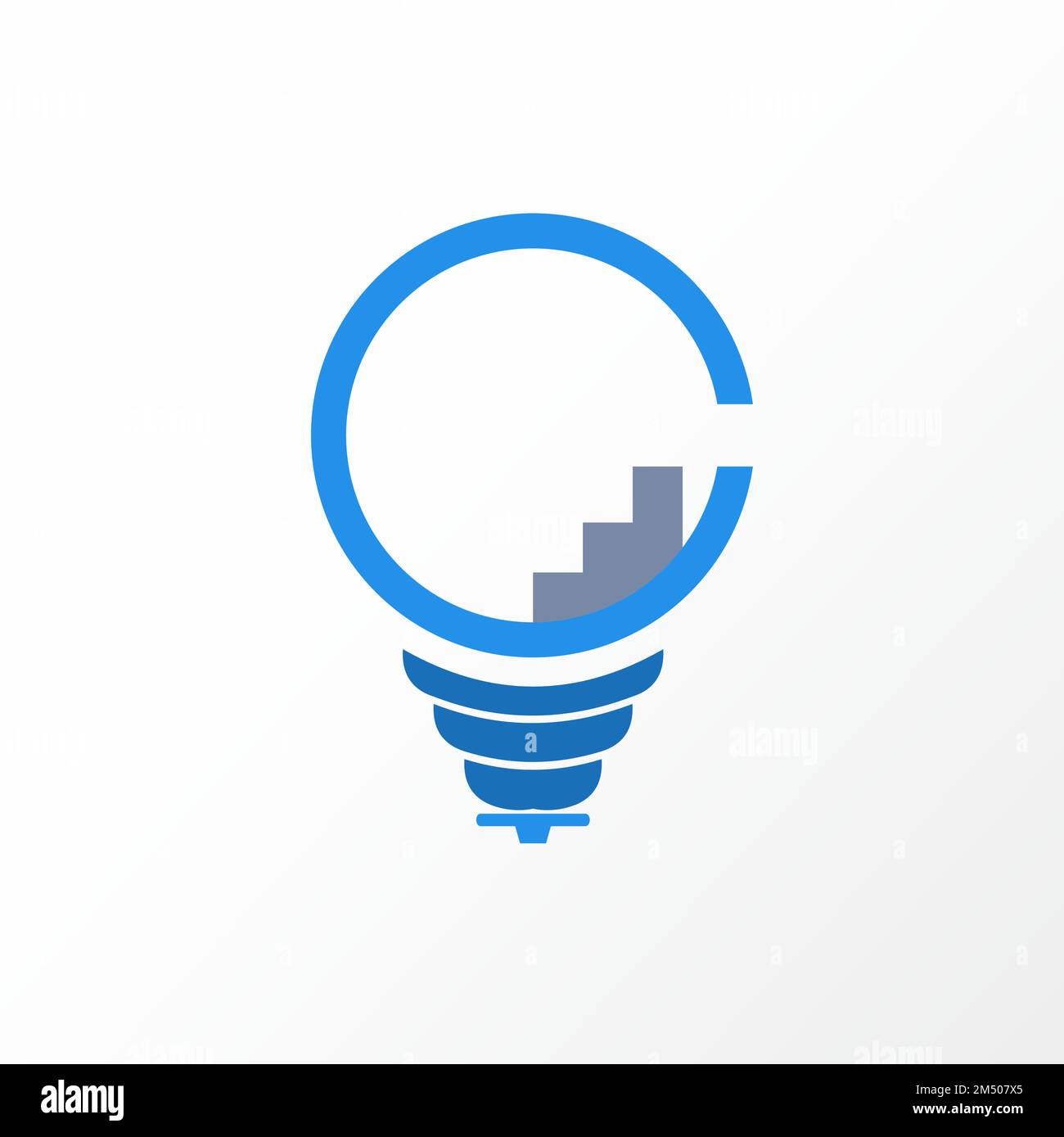 lamp with chart or trade and letter C font Image graphic icon logo ...