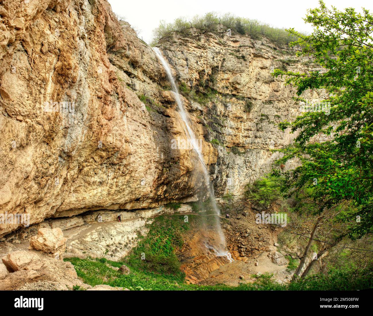Beautiful, large waterfall Afurja. Guba region. Azerbaijan Stock Photo ...