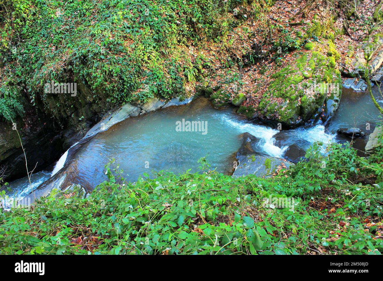 Beautiful waterfall in the forest. Lerik. Masalli region. Azerbaijan ...