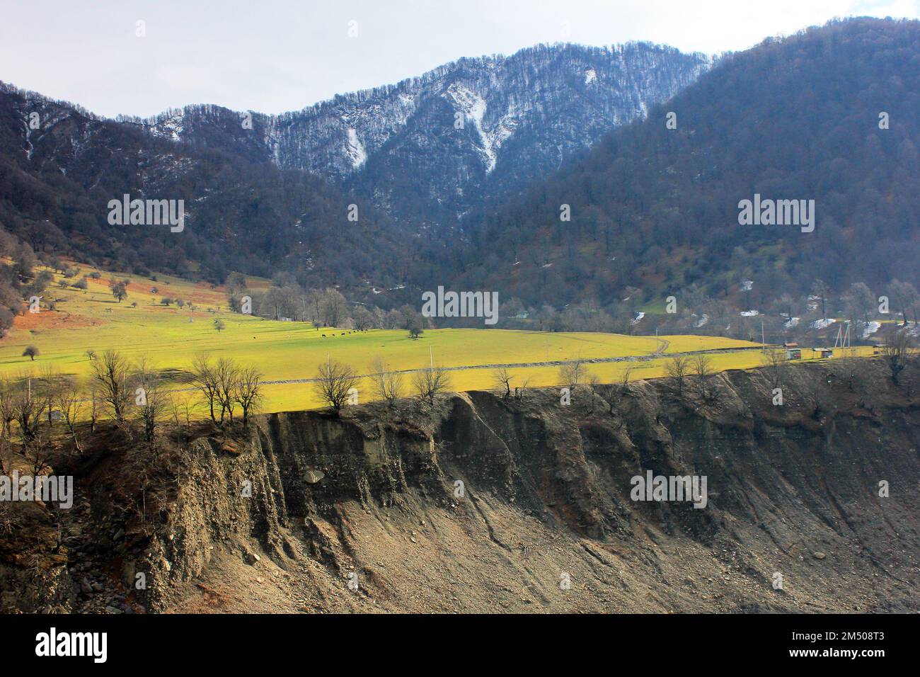 Beautiful snowy mountains in winter. Gabala. Azerbaijan Stock Photo - Alamy