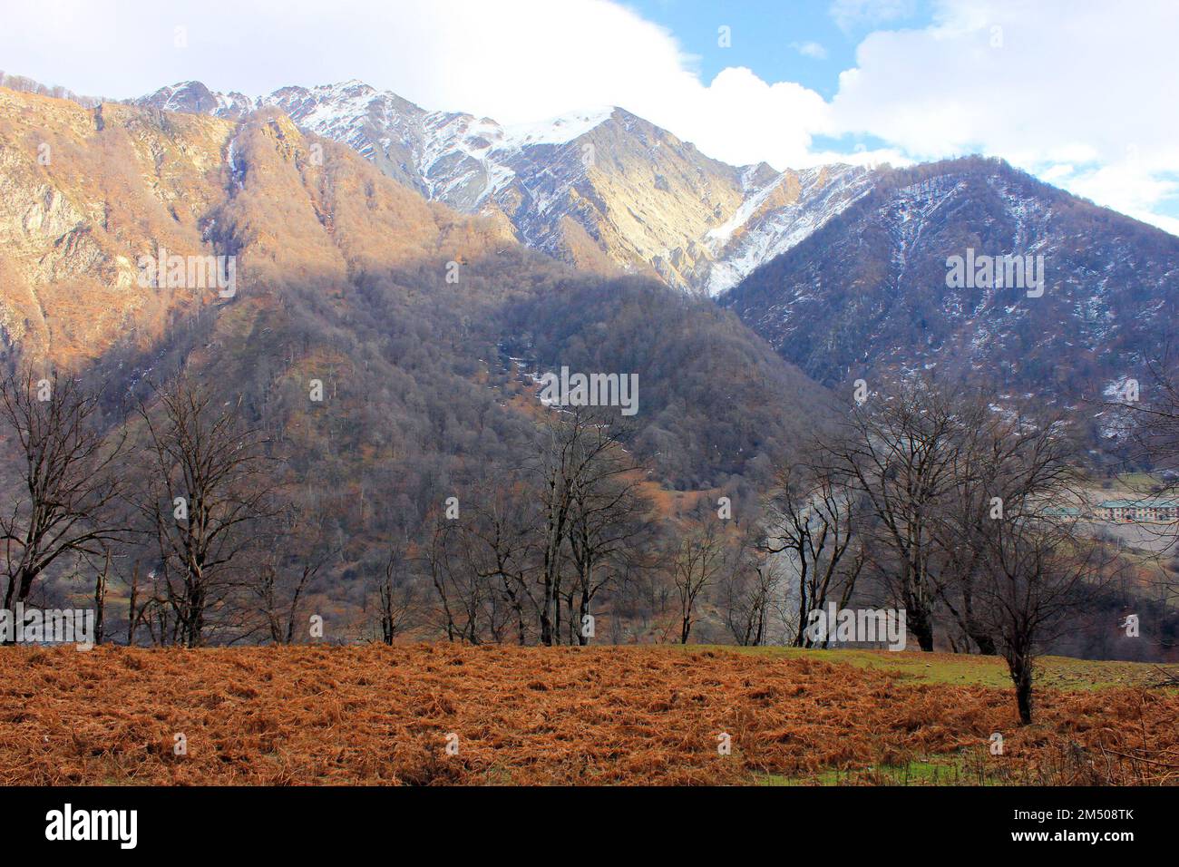 Beautiful snowy mountains in winter. Gabala. Azerbaijan Stock Photo - Alamy