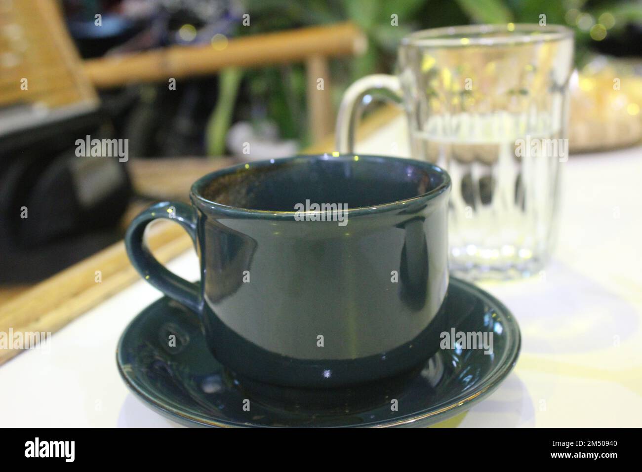 he short latte with perfectly extracted espresso shots Stock Photo - Alamy